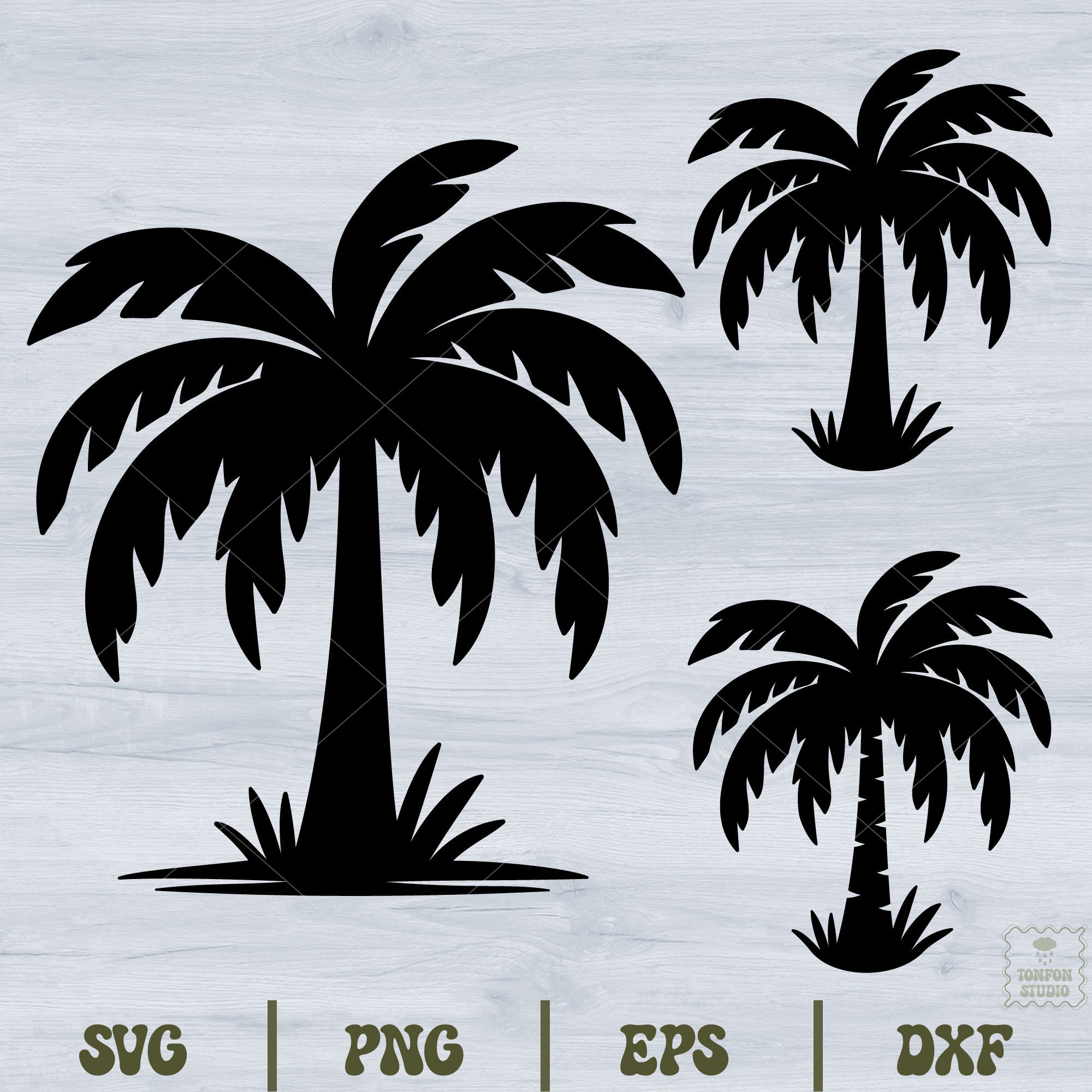 Palm Tree Svg, Palm Tree Silhouette Svg, Bundle Palm Tree Svg, Palm ...