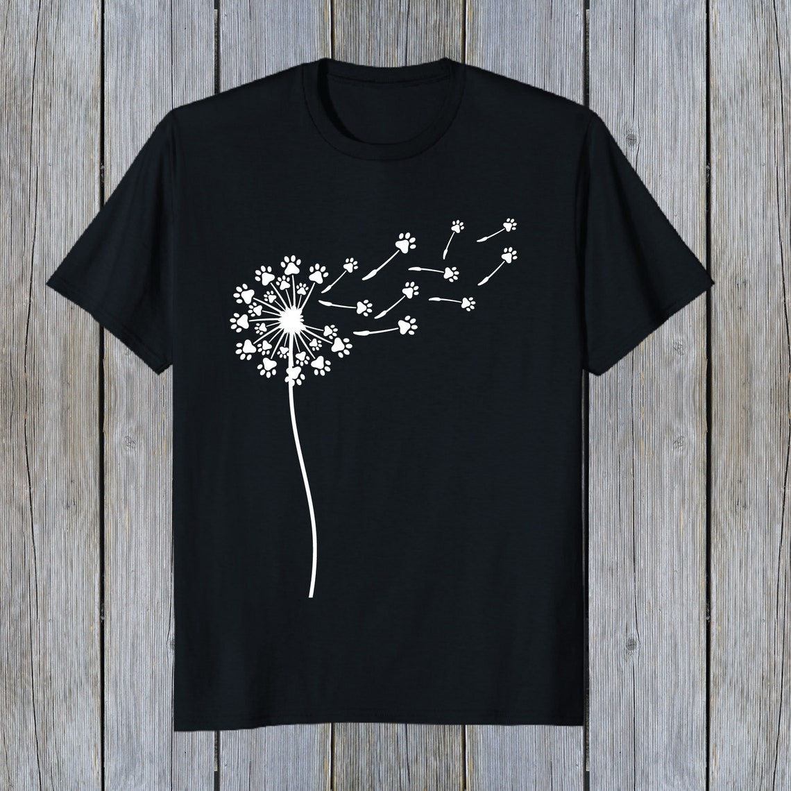 Dandelion With Paw Svg Dandelion Svg, Paw Print Svg, Dandelion Paws Svg ...