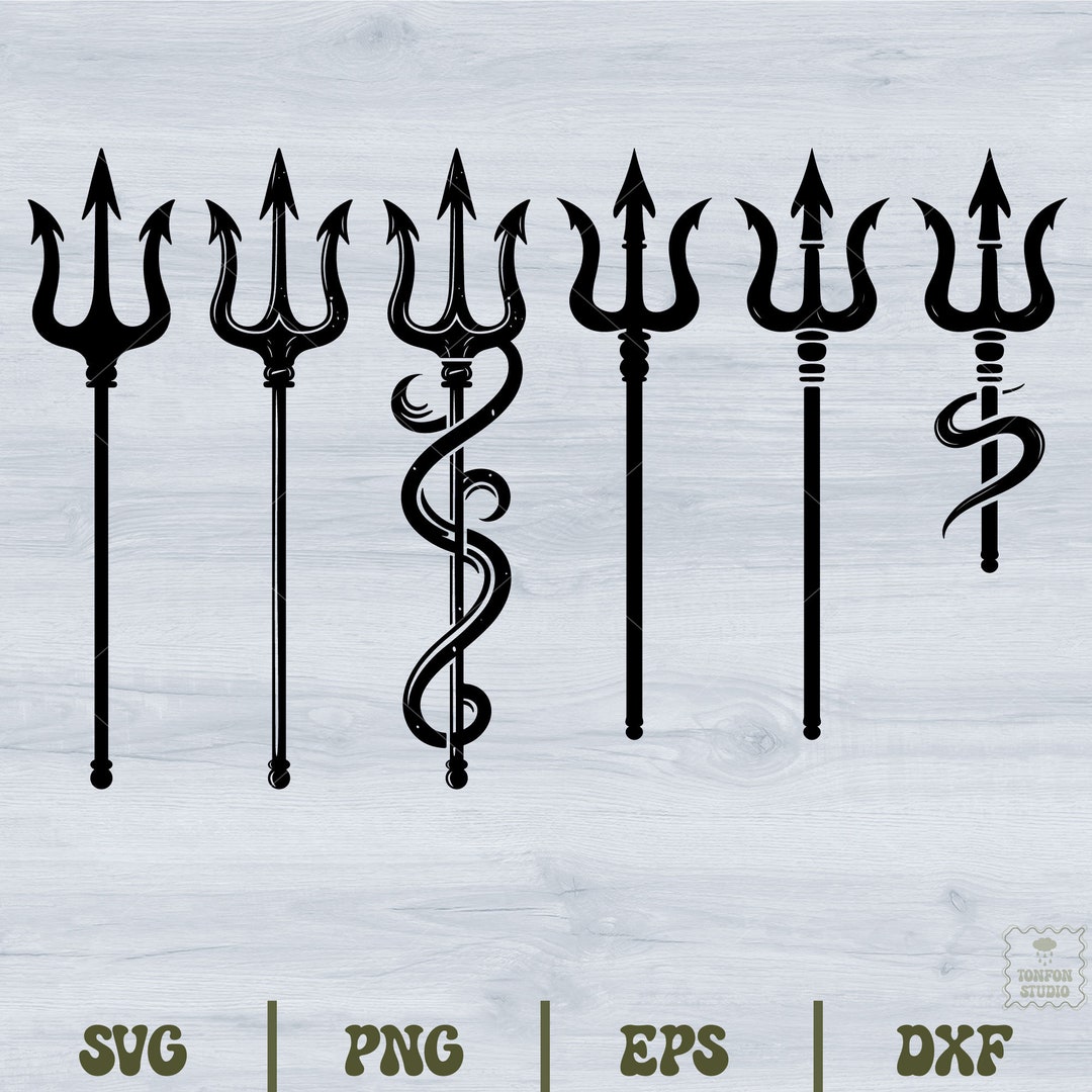 Trident Svg, Trident Clipart, Trident Silhouette, Clip Art Silhouettes ...