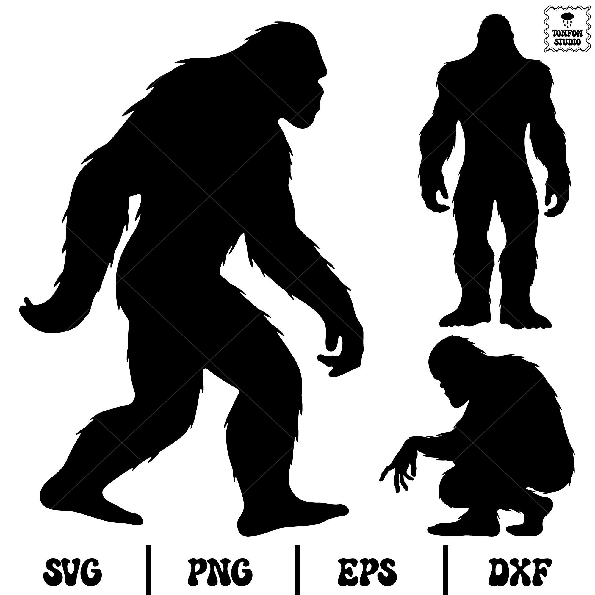 Bigfoot Svg, Sasquatch Svg, Yeti Svg, Bigfoot Silhouette - Etsy