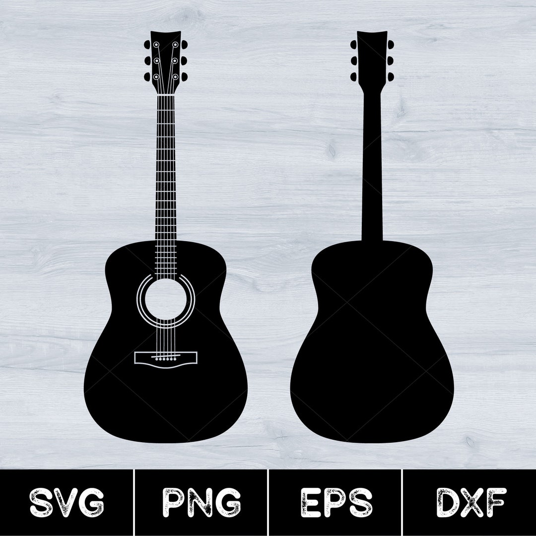 Guitar, Guitar Silhouettes Svg - Etsy
