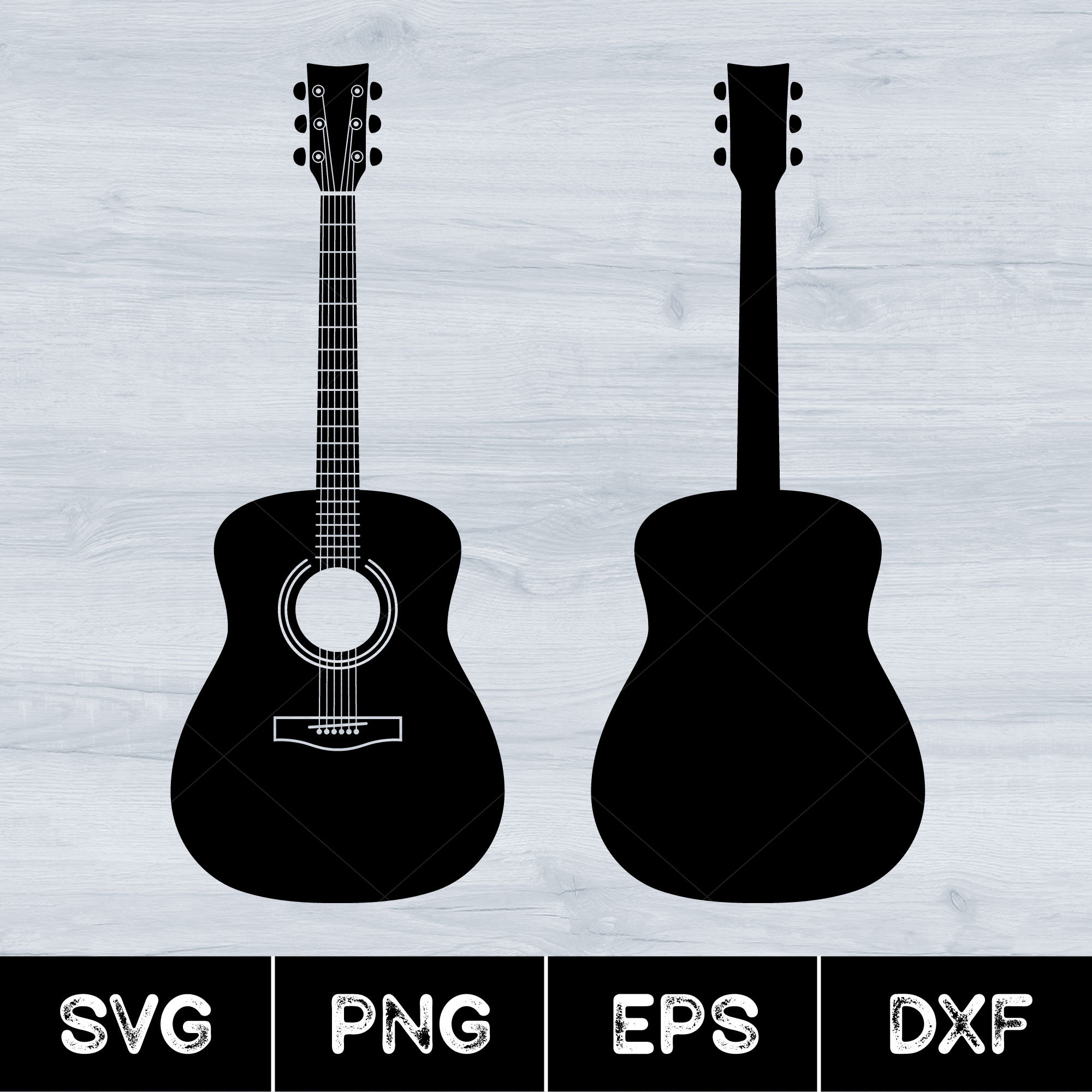 Guitar, Guitar Silhouettes Svg - Etsy