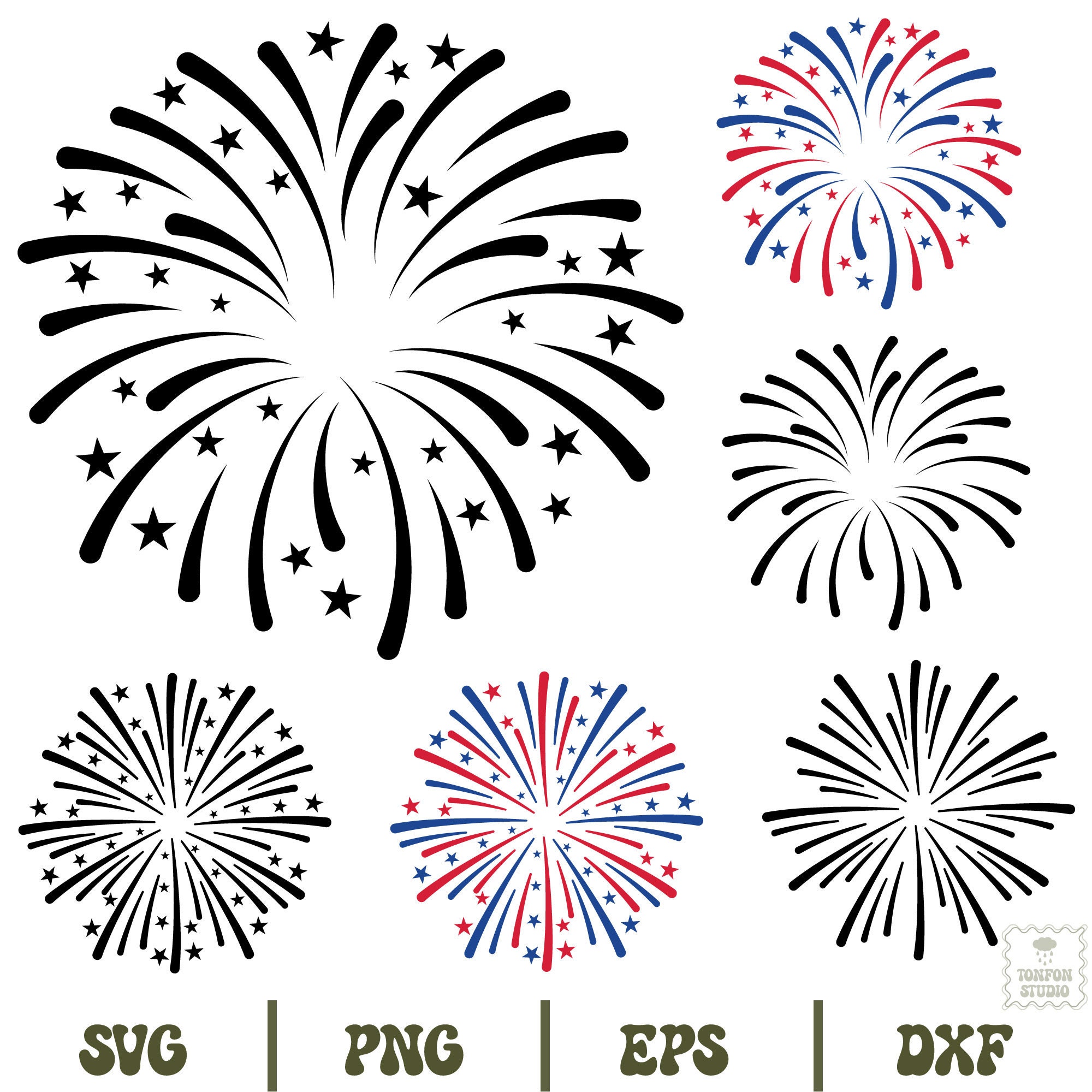 Fireworks Svg, Fireworks 4th of July Svg, Fireworks Bundle Svg ...