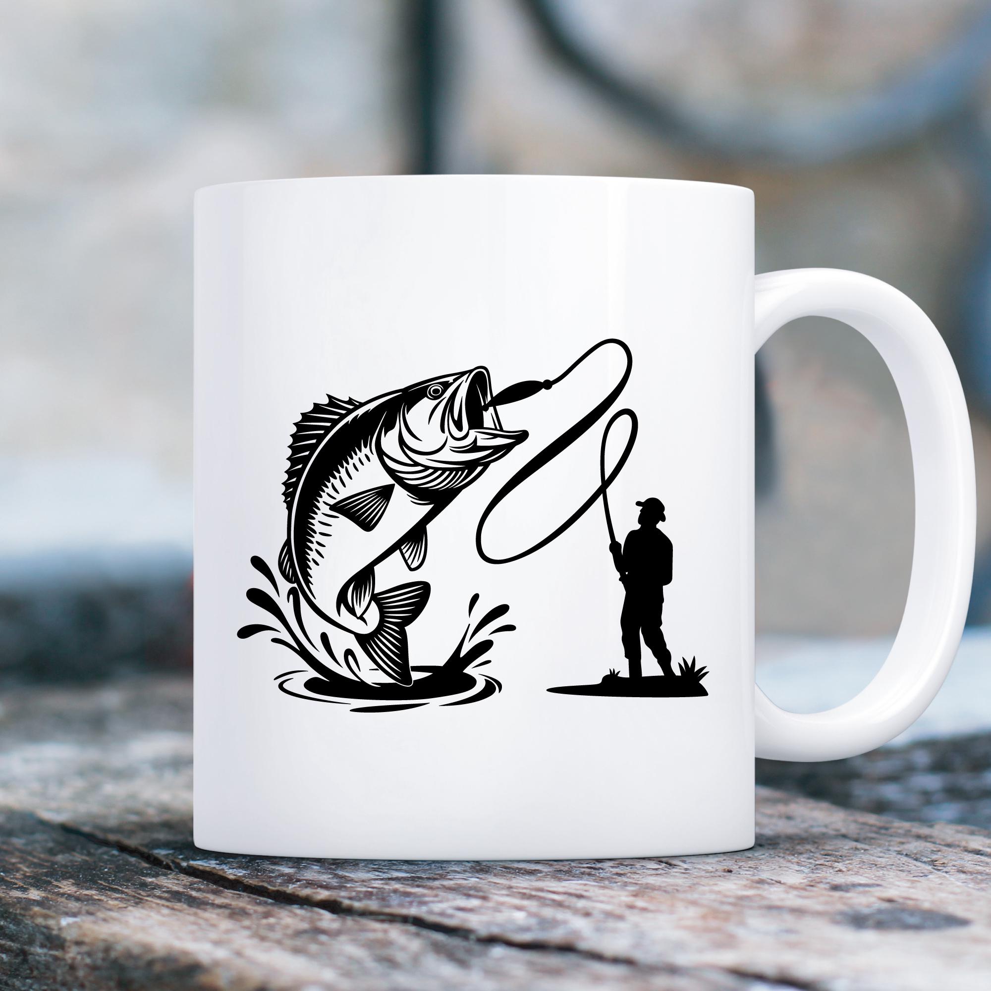 Fisherman Catching Fish Svg, Fishing Svg, Fish Clipart, Funny Fishing ...
