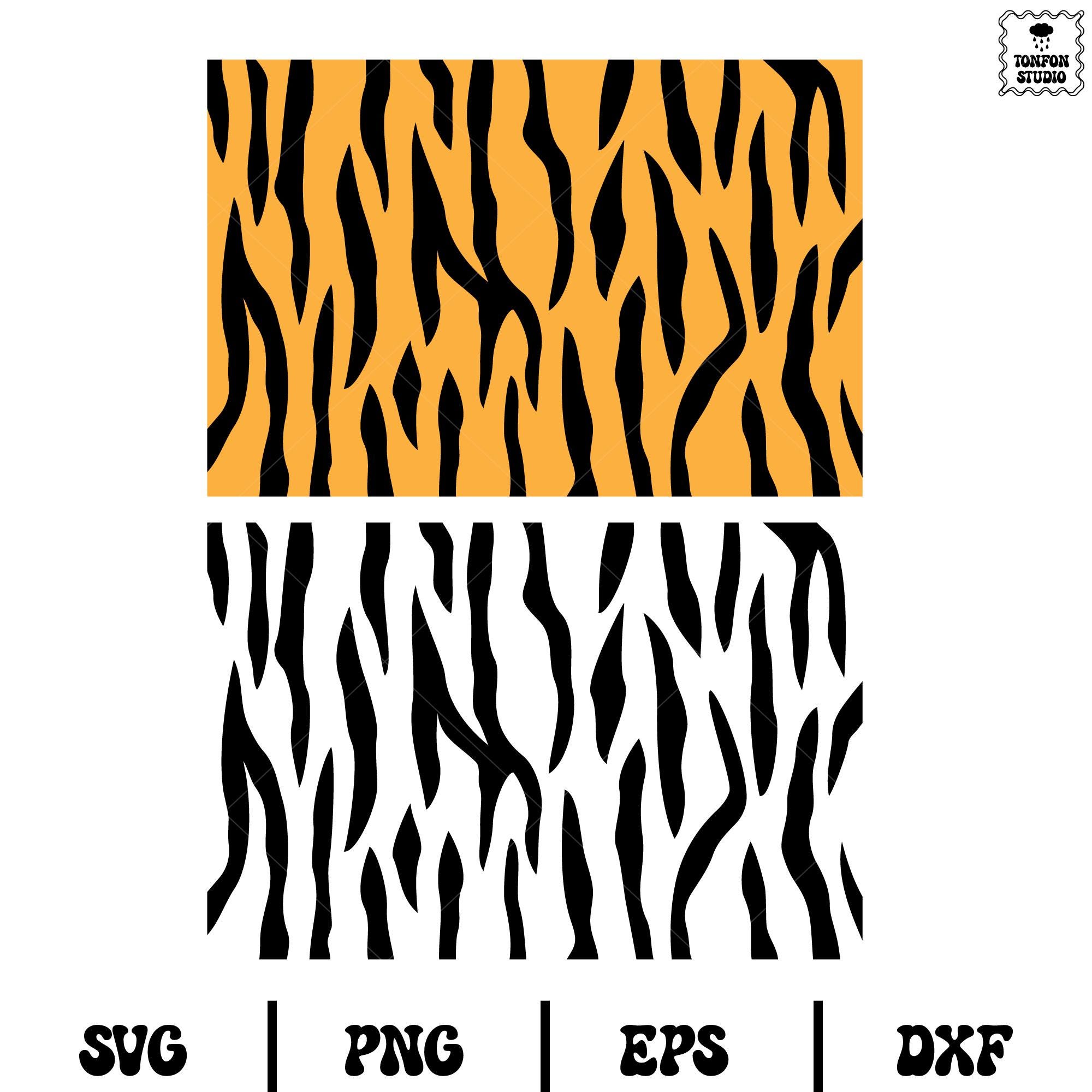Tiger Stripes Svg, Tiger Print Svg, Seamless Tiger Stripes Pattern ...