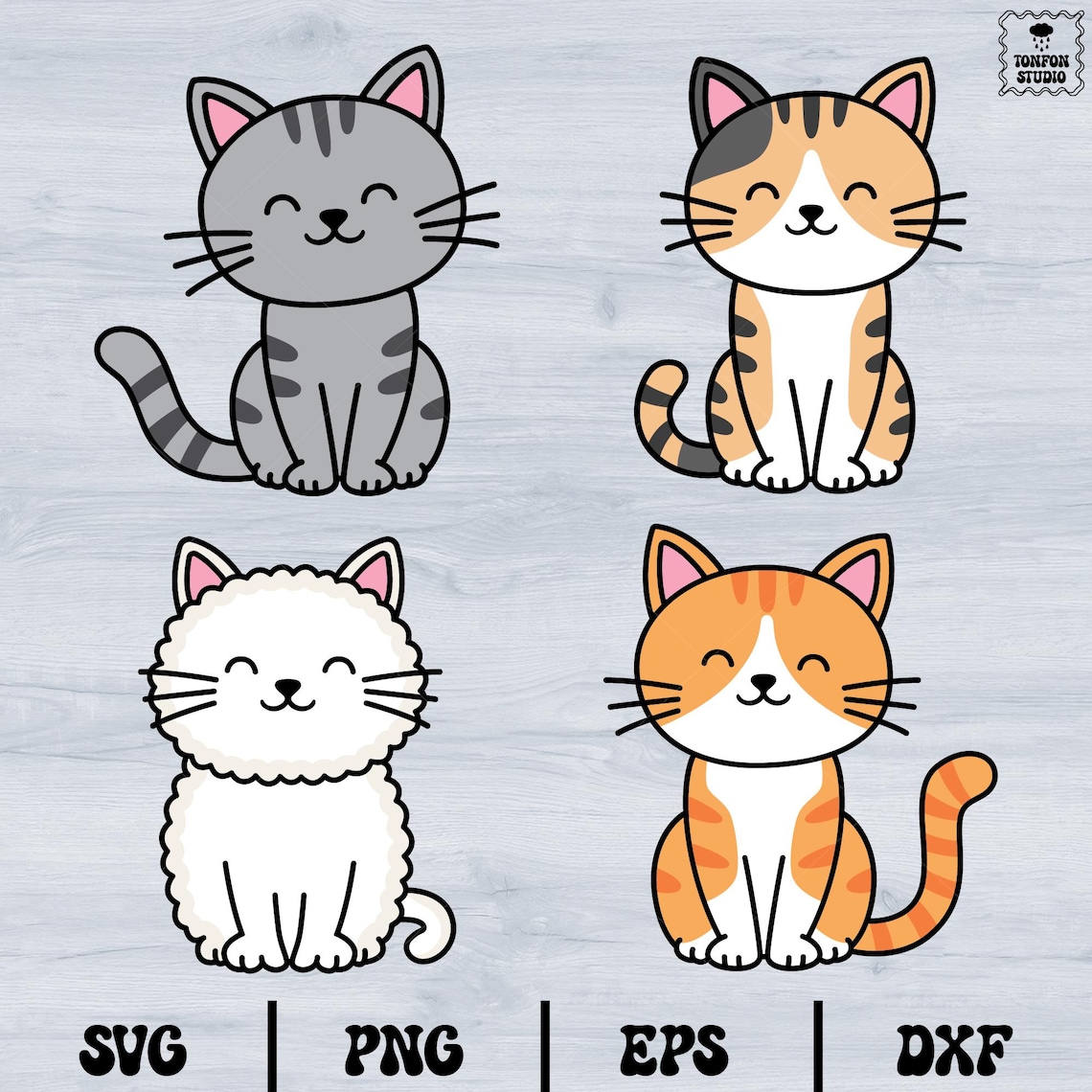 Cute Cats Svg, Cats Clipart, Baby Cat Svg, Kawaii Kittens Svg - Etsy