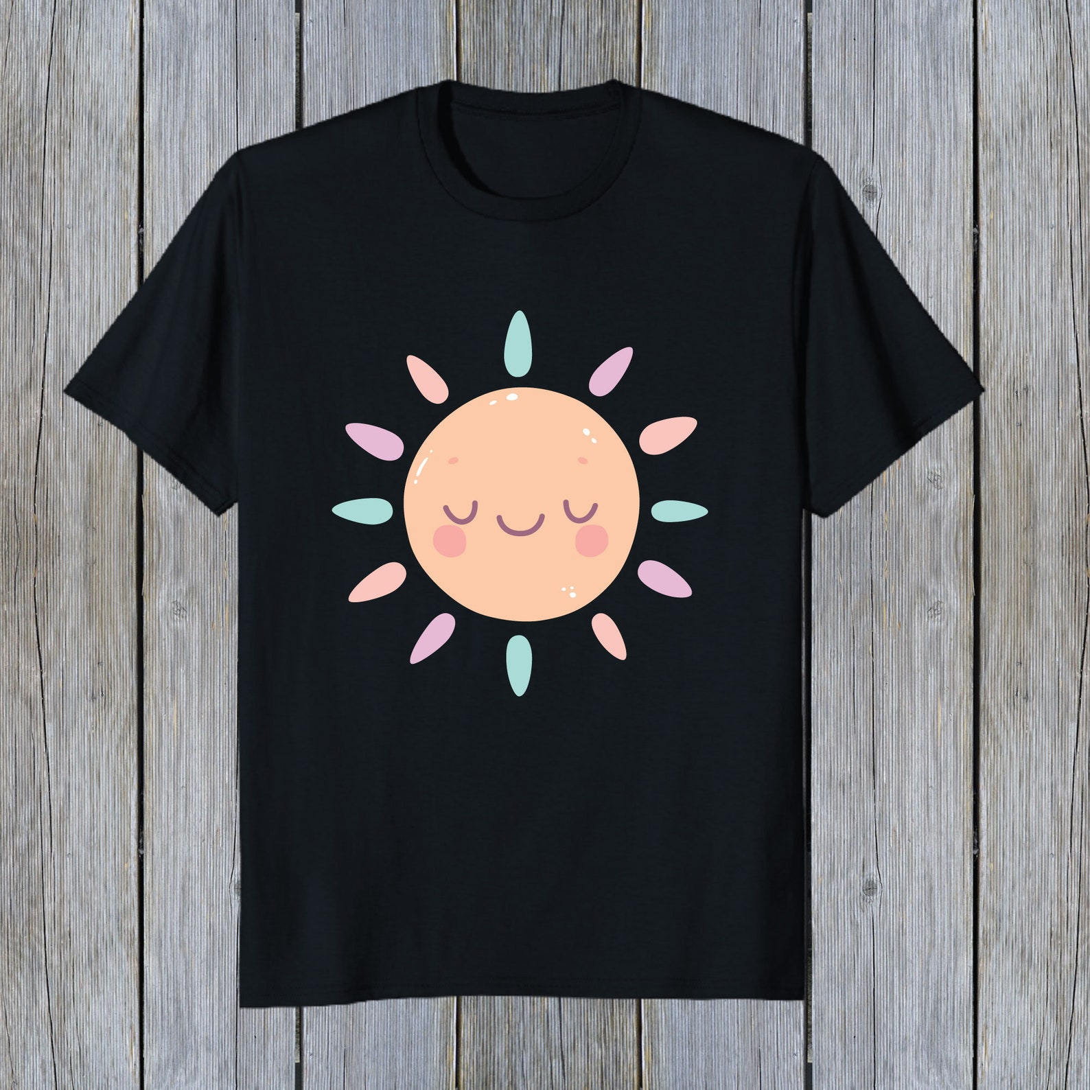 Set of Cartoon Sun Pastel Svg, Happy Cute Sun Clipart, Cute Sun Faces ...
