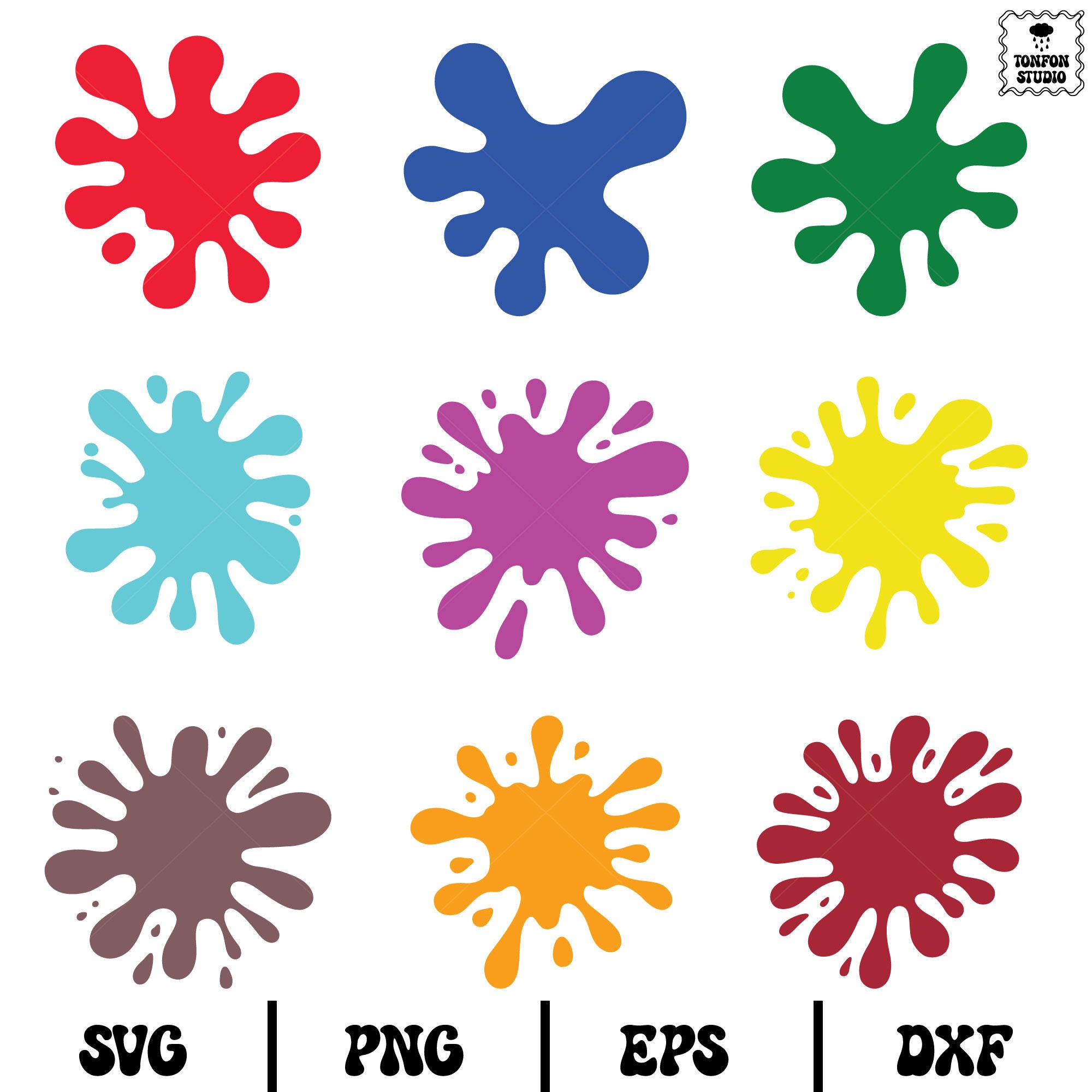 Paint Splatter Svg, Paint Splatter Svg, Paint Svg, Clipart, Art Class ...