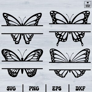 Butterfly Split Monogram Svg, Butterfly Clipart, Butterfly Name Frame ...