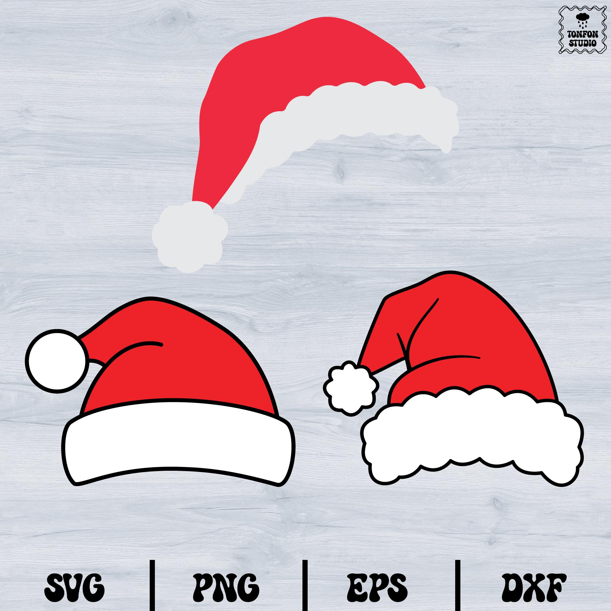 Santa Hat Svg, Christmas Hat Layered Cut File, Christmas Svg, Santa ...