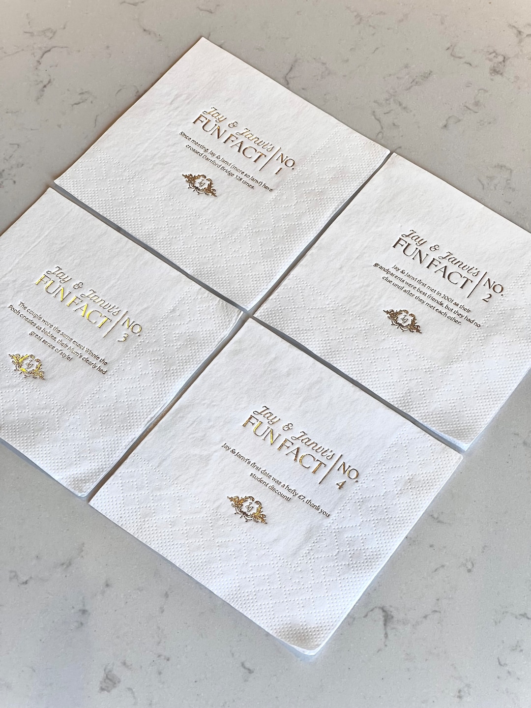 Mr & Mrs Fun Fact Wedding Serviettes/napkins (50) - Etsy UK