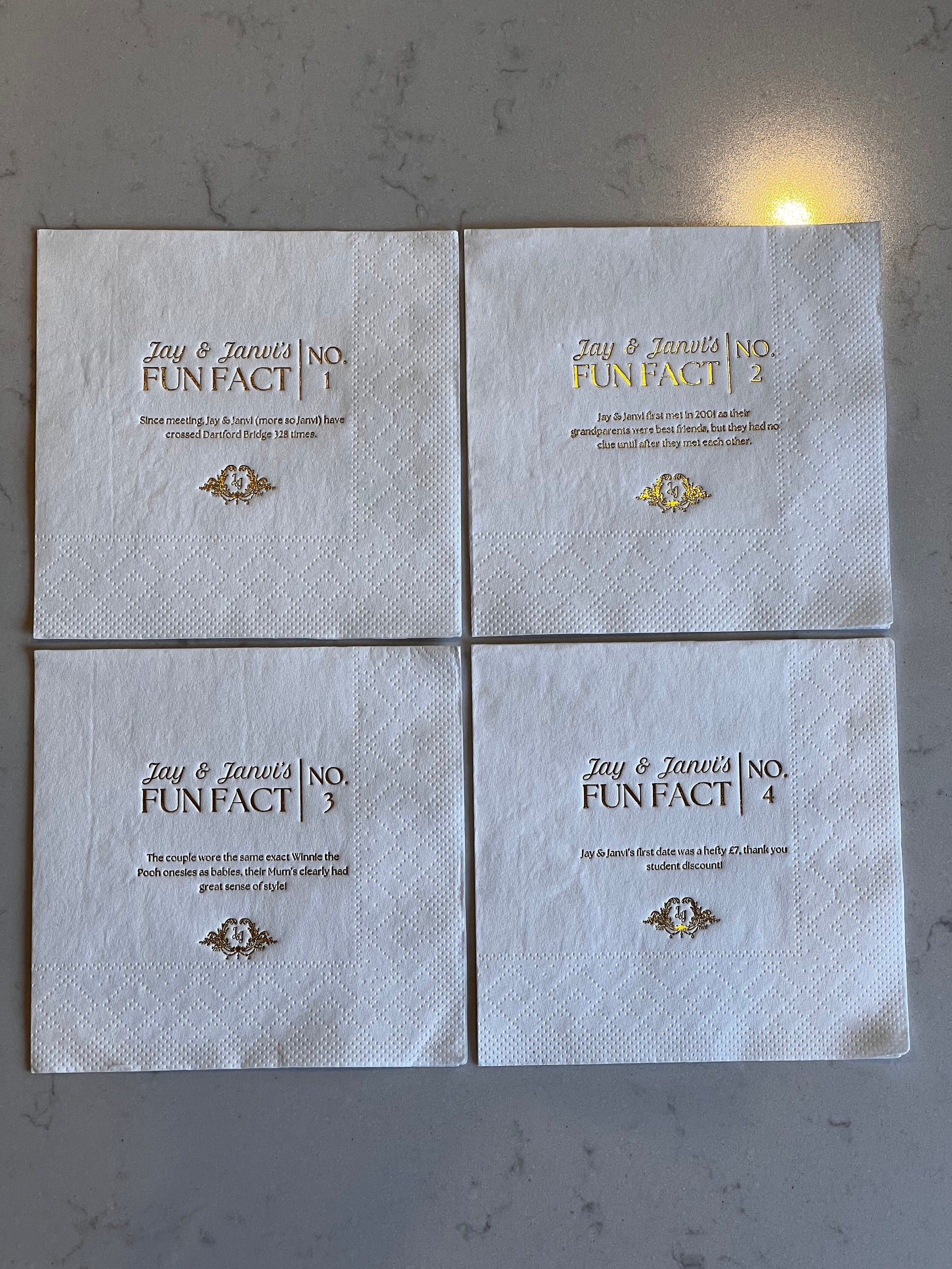 Mr & Mrs Fun Fact Wedding Serviettes/napkins (200) - Etsy UK