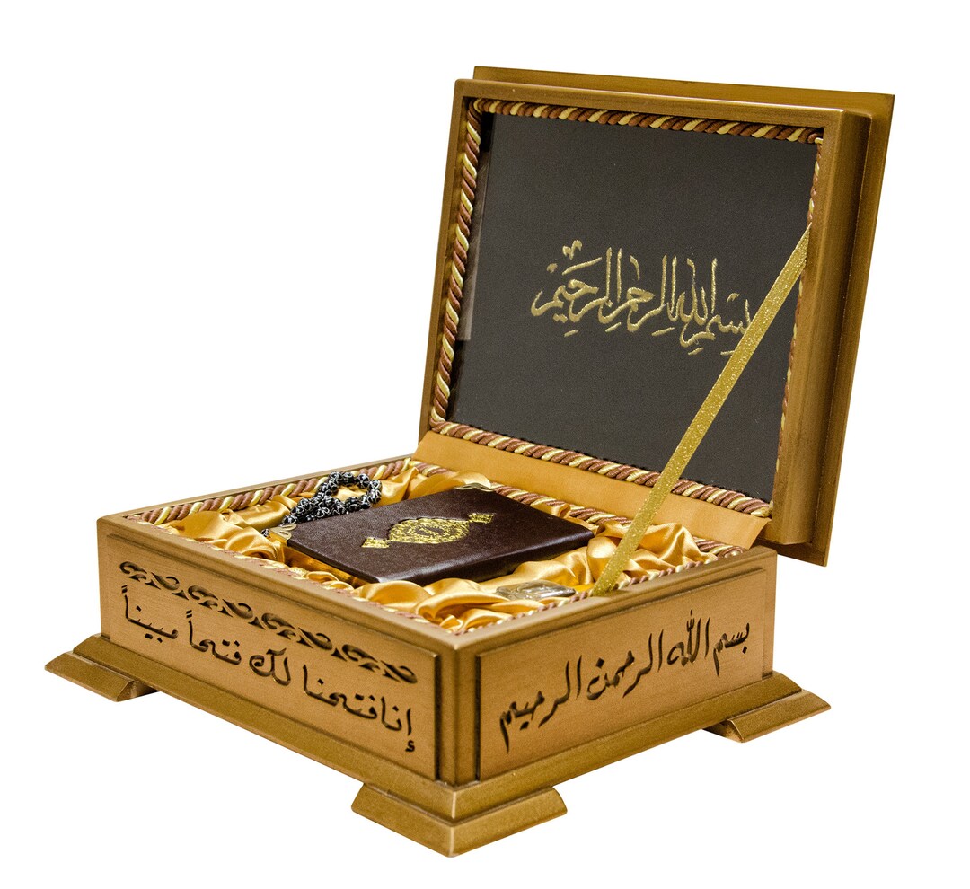 Lux Wooden Boxed Quran Tasbih Essence Set Islamic Gift Set - Etsy