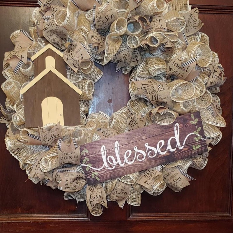 Christian Wreath - Etsy