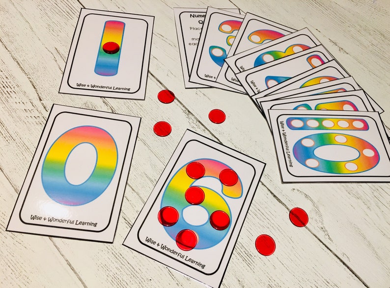 Preschool Number Counting Cards - Etsy