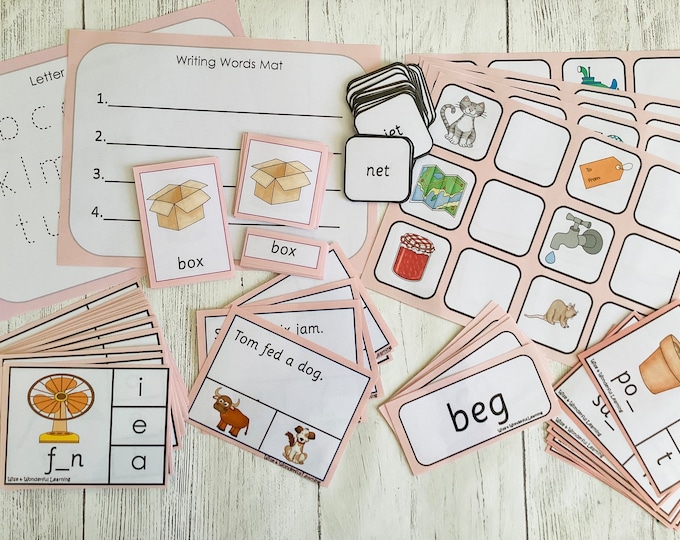 Montessori Pink Phonetic Language Series Bundle [CLIPART] - Primary ...