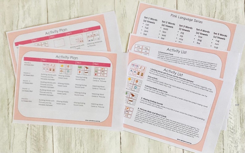 Montessori Pink Phonetic Language Series Bundle/phonics - Etsy