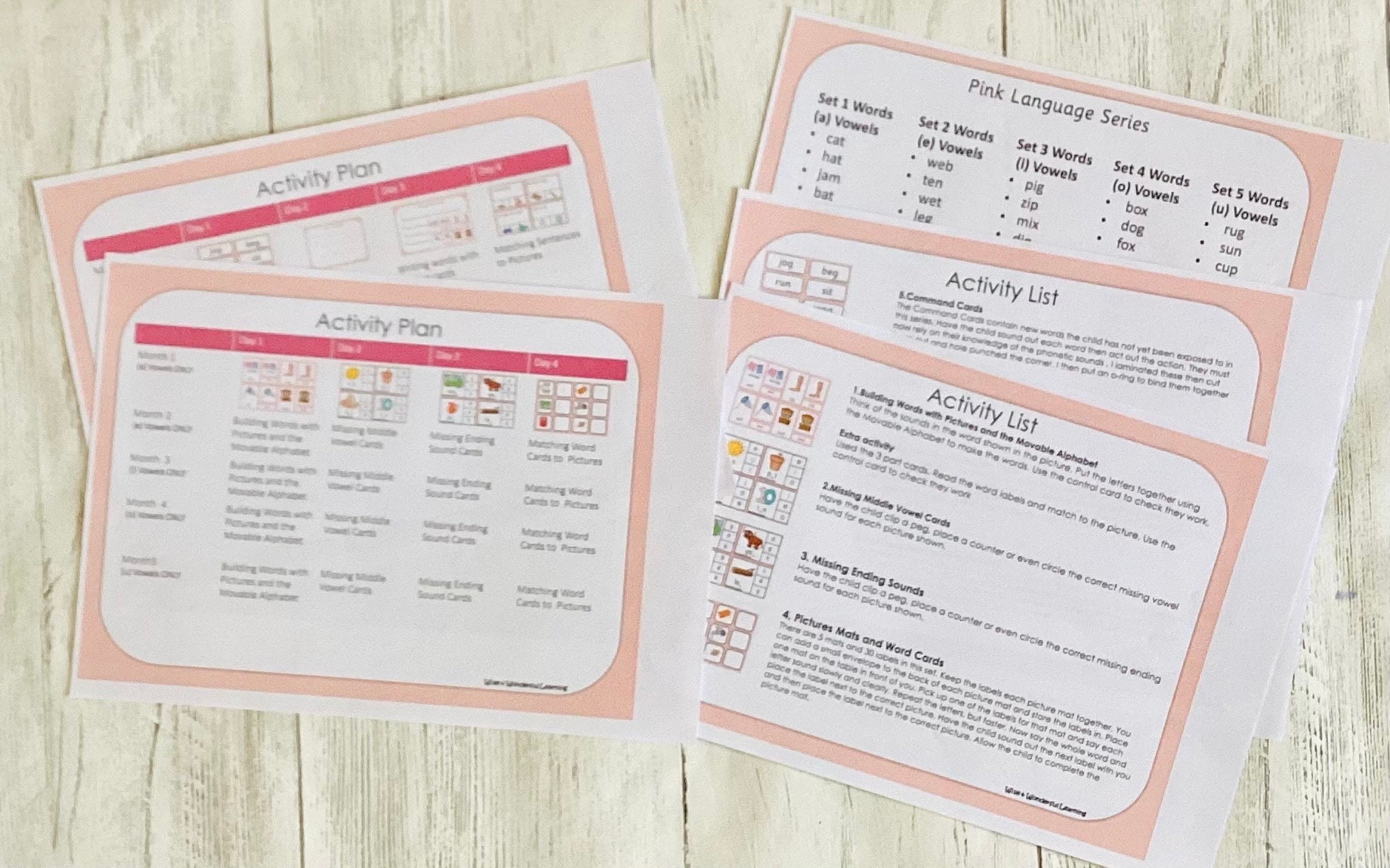 Montessori Pink Phonetic Language Series Bundle/phonics - Etsy