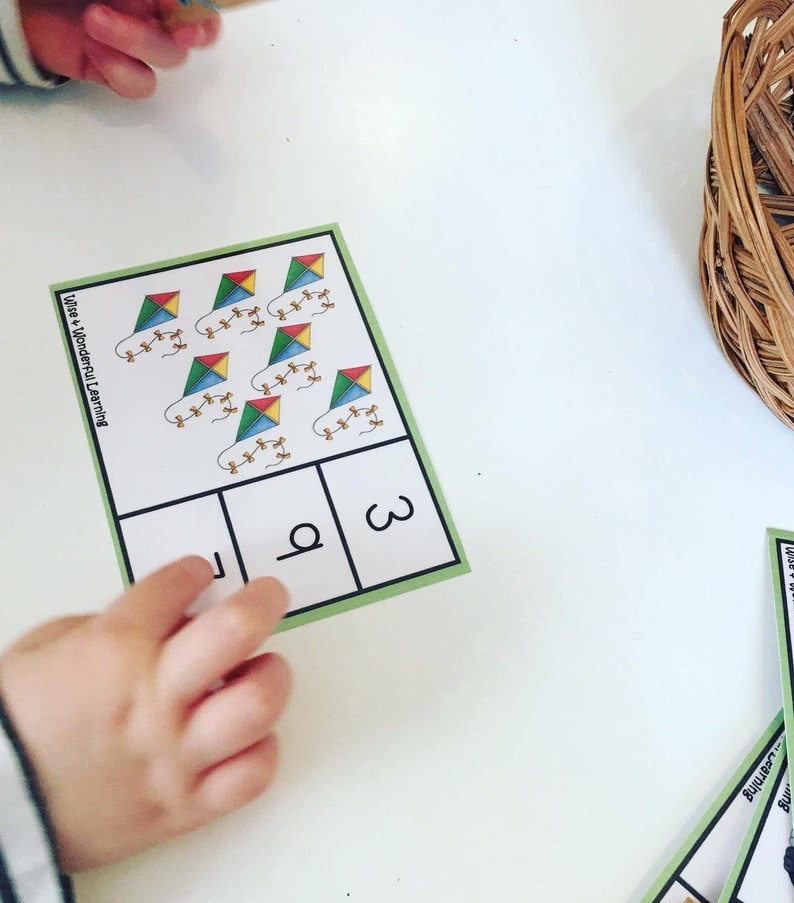Preschool Number Counting Cards - Etsy
