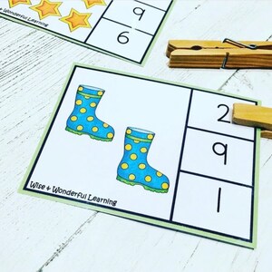 Preschool Number Counting Cards - Etsy