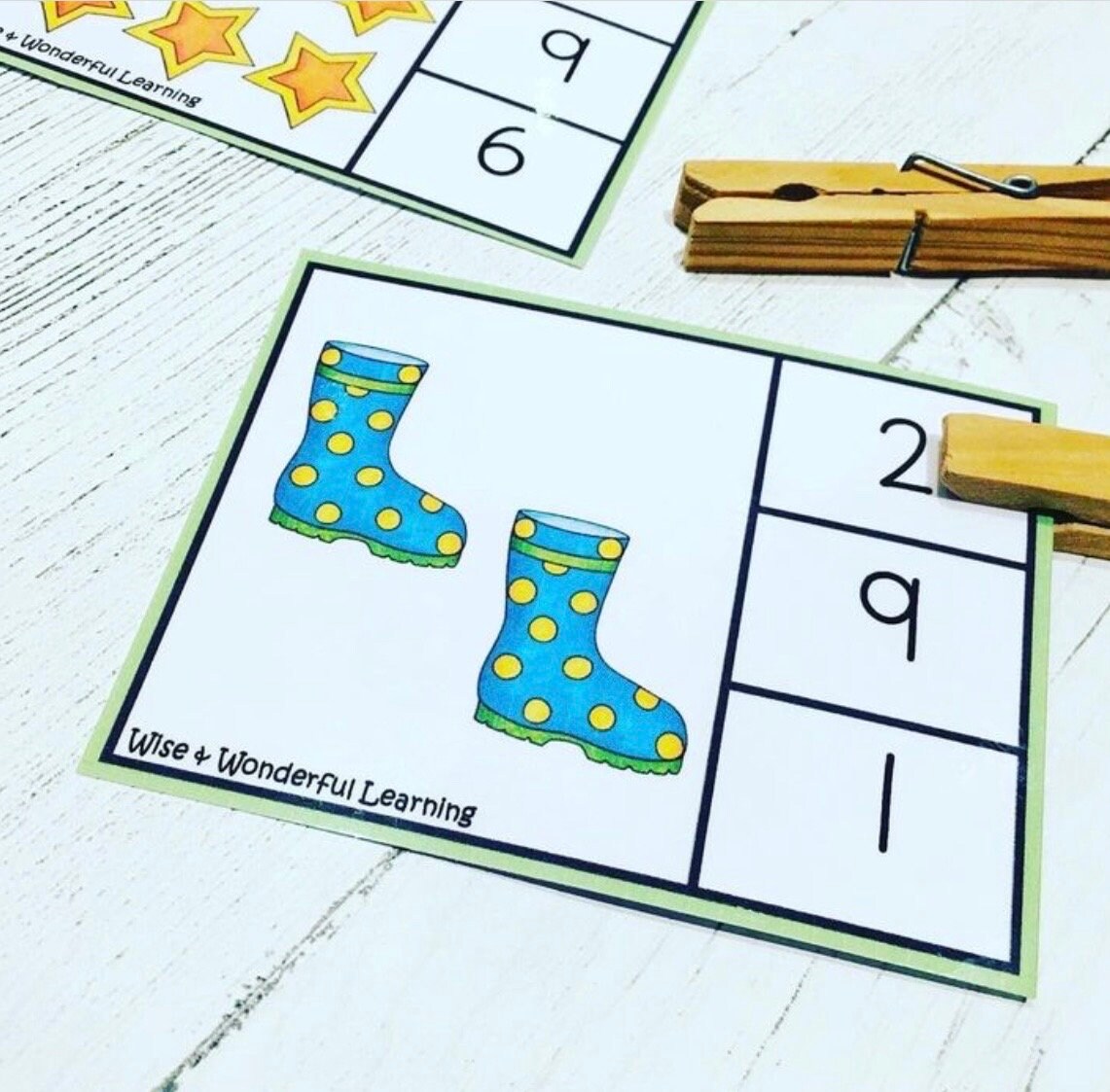Preschool Number Counting Cards - Etsy