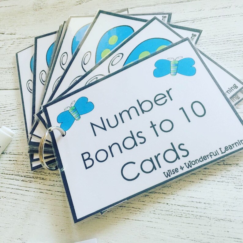 Number Bonds Early Learning Activity Mat and Cards - Etsy