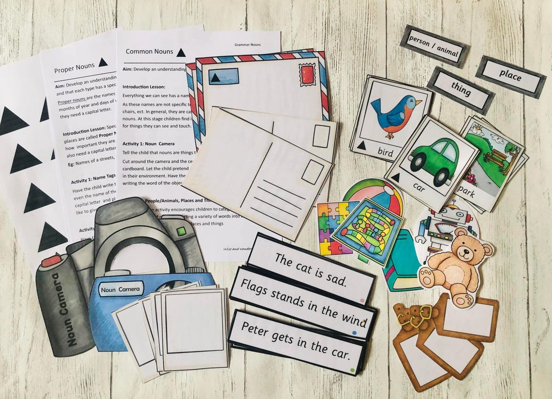 Montessori Grammar Hands-on Noun Activities, Primary - Etsy