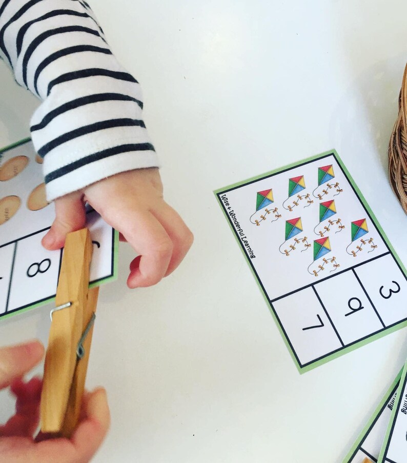 Preschool Number Counting Cards - Etsy