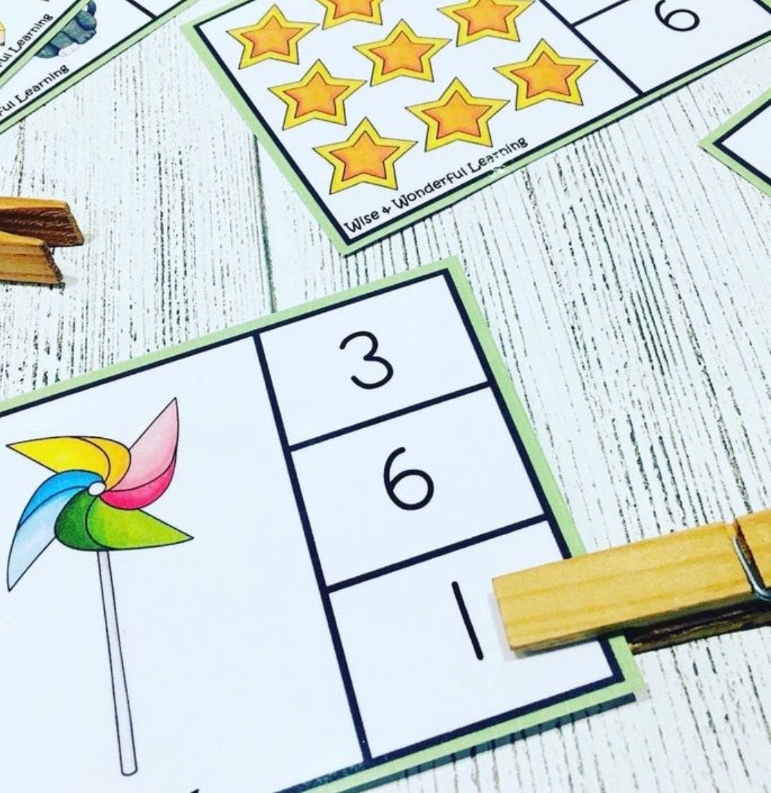 Preschool Number Counting Cards - Etsy