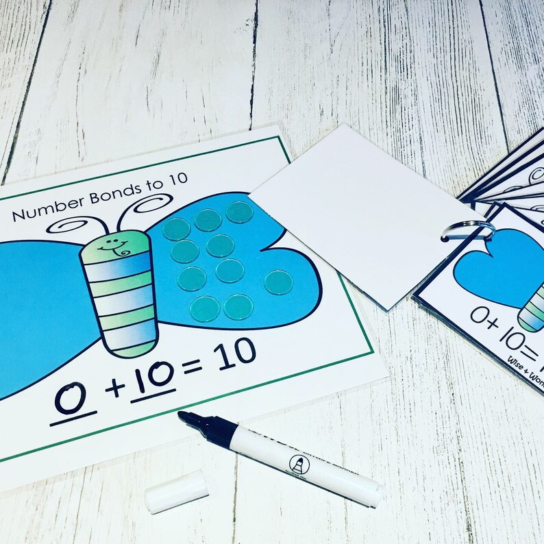 Number Bonds Early Learning Activity Mat and Cards - Etsy