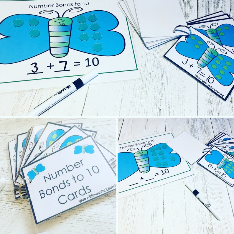 Number Bonds - Early Learning Activity Mat and Cards - Etsy