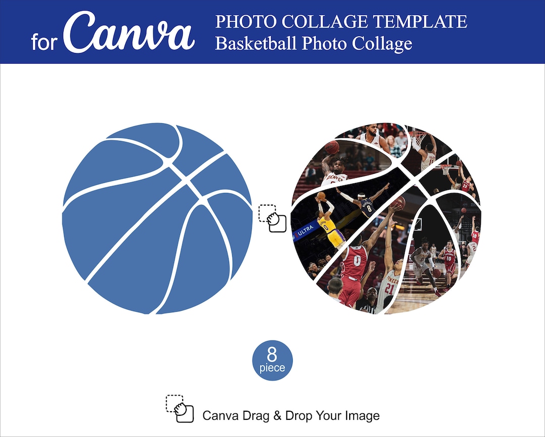 Basketball Photo Collage 8pcs Inside Photo Collage Canva Sport Canva ...