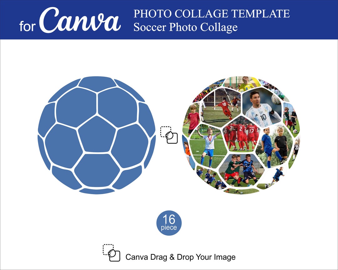 Soccer Photo Collage 16 Pcs Inside Photo Collage Canva Sport Collage ...