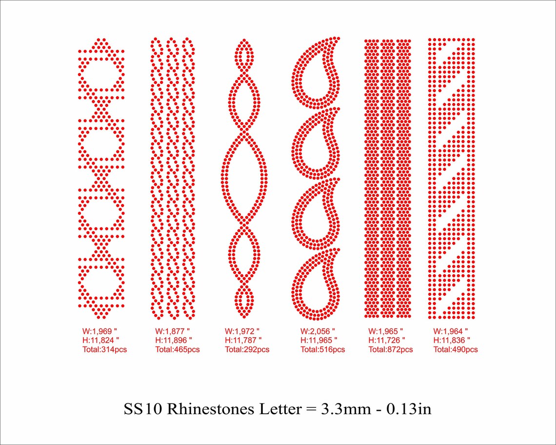 12 Cheer Bow Rhinestone Template 2inch Ribbon Rhinestone SS10 Ribbon ...