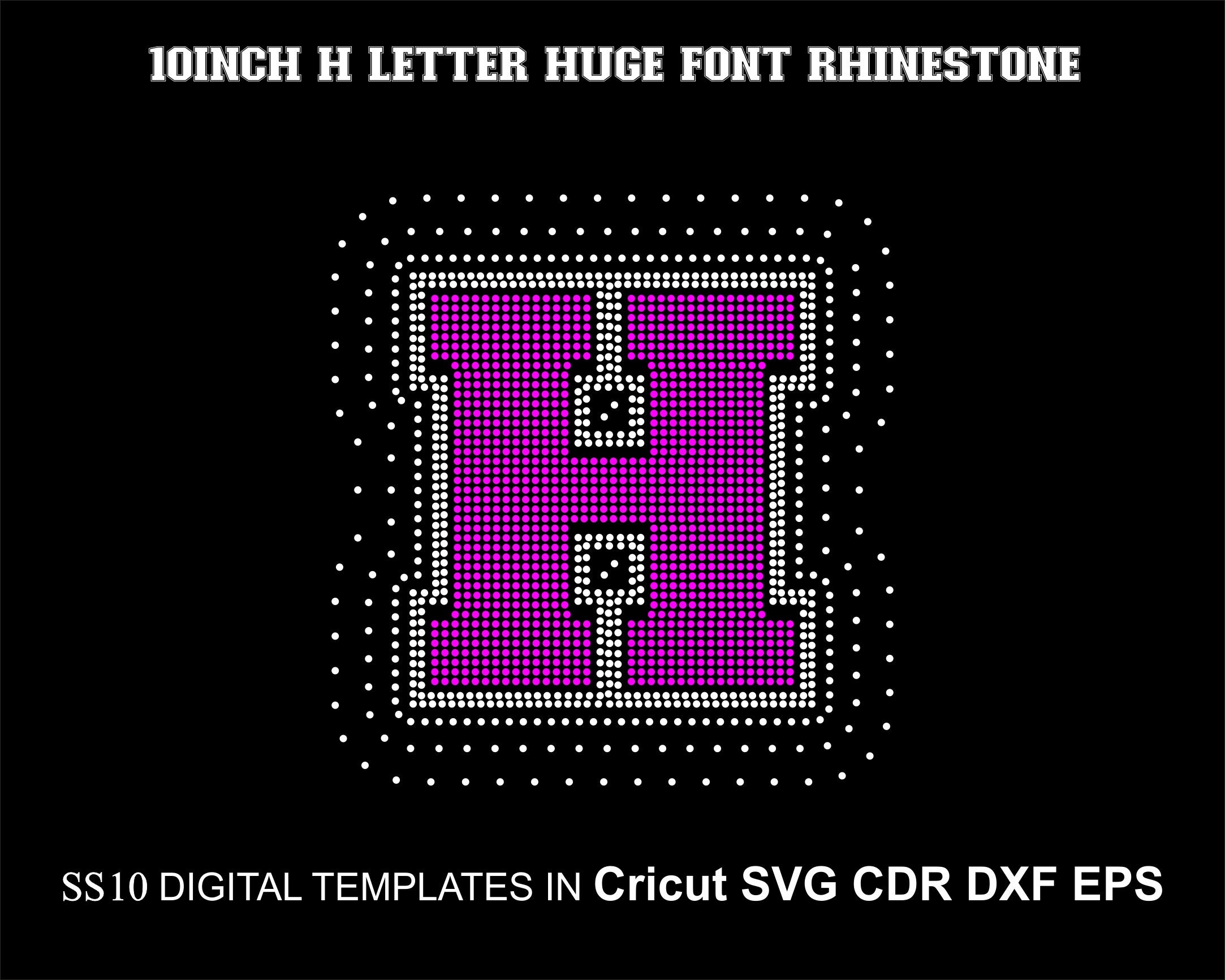 Capital Letter H Rhinestone Huge Letters College Alphabet Font Two ...