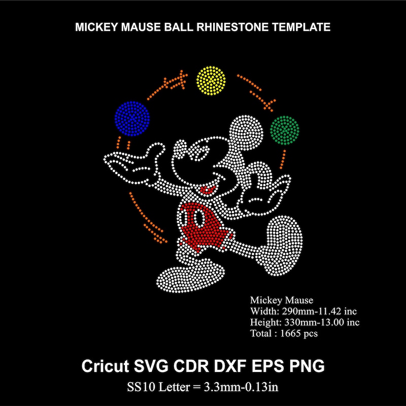 Rhinestone Mickey - Etsy