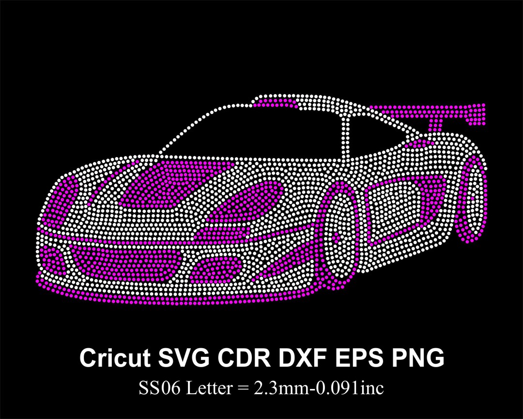 Rhinestone Car Design SS06 Size Rhinestones Speed Car Template for ...