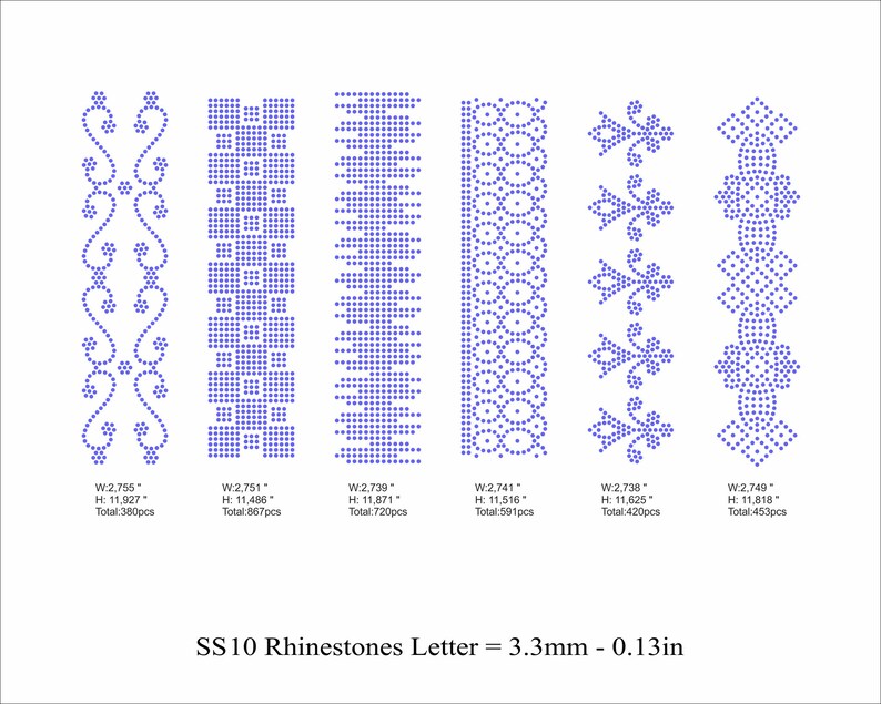 12 Cheer Bow Rhinestone Template 3inch Ribbon Rhinestone SS10 Ribbon ...