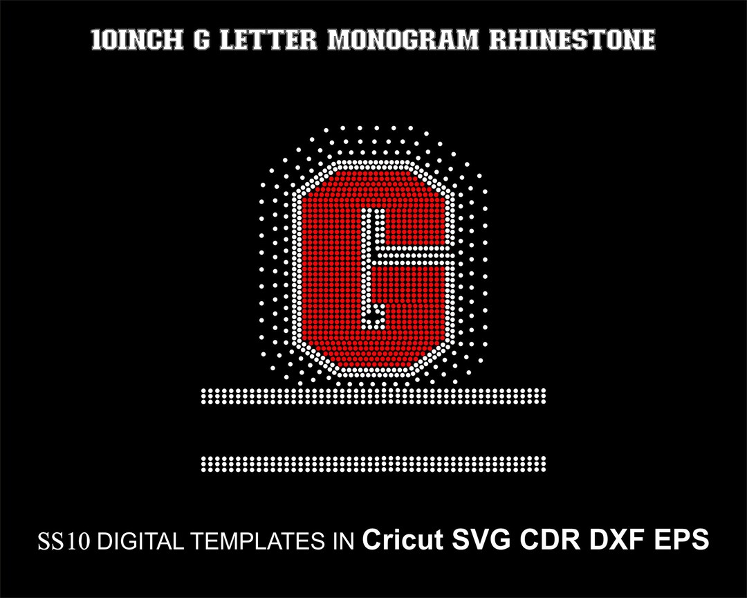 Capital Letter G Rhinestone Monogram Letters College Alphabet Font Two ...