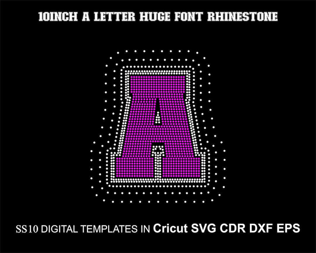 Capital Letter A Rhinestone Huge Letters College Alphabet Font Two ...