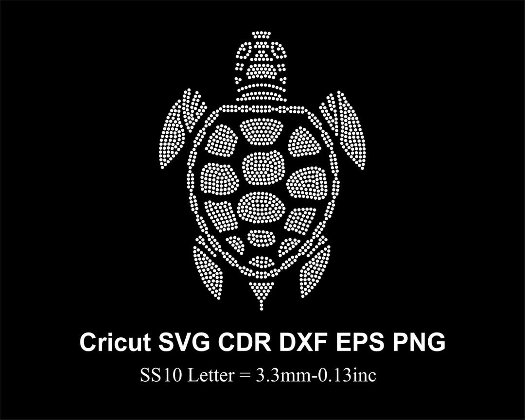 Rhinestone Caretta Turtle Design SS10 Size Rhinestones Turtle Template ...