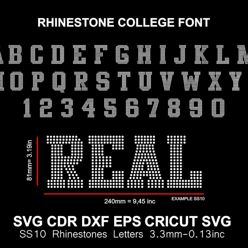 Rhinestone Font - Etsy