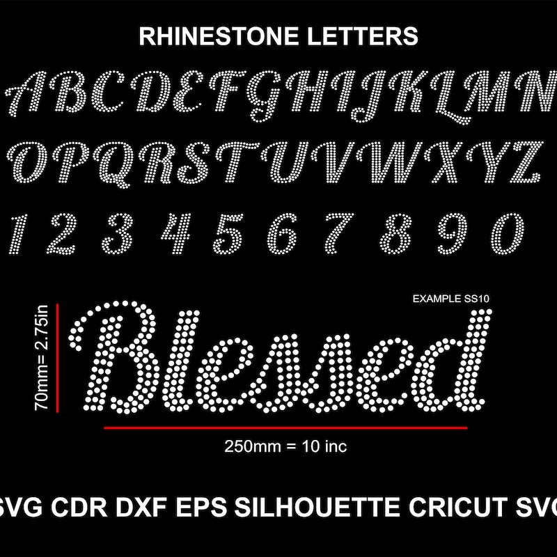 Letters Rhinestone 1/2 - Etsy