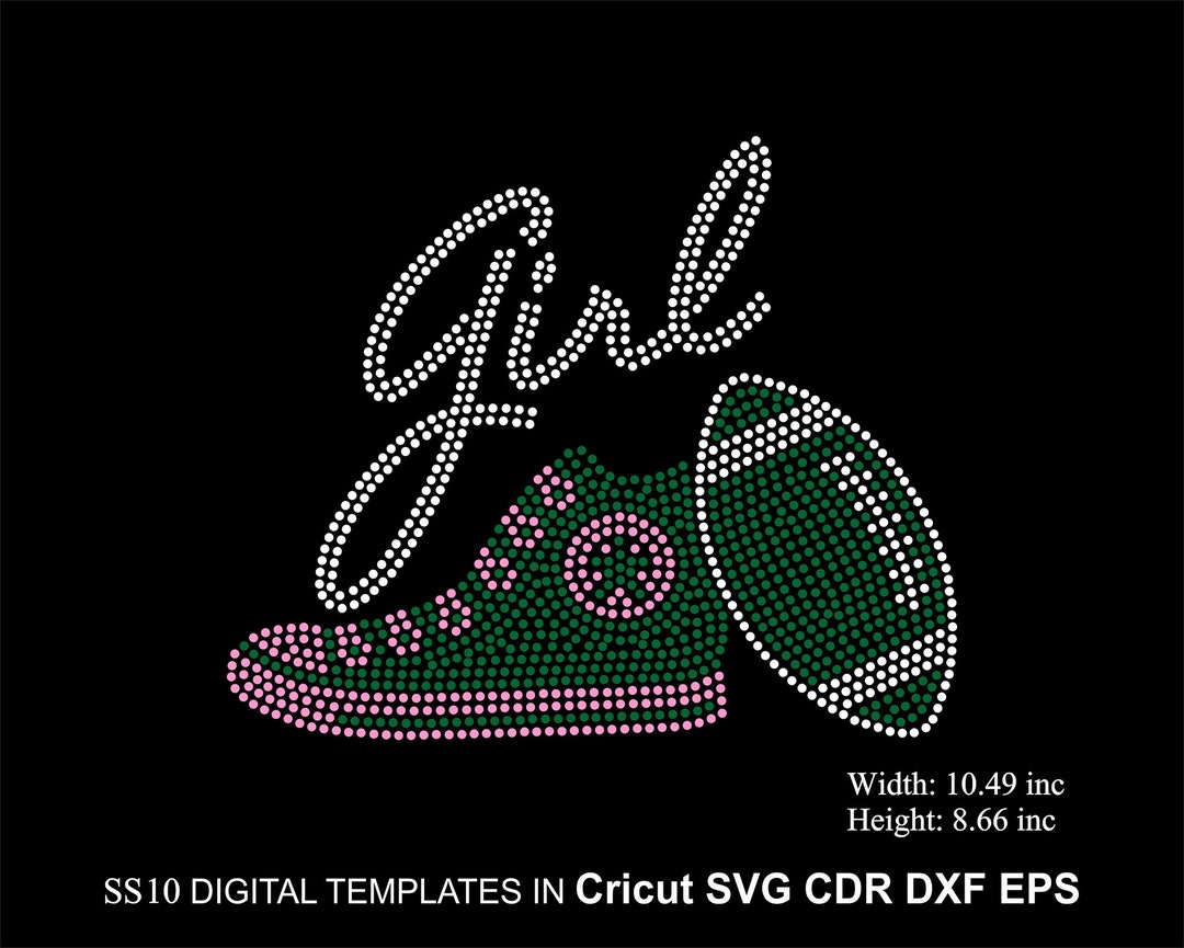 Girl Football Rhinestone Girl Sport Rhinestone Template Sport Gril ...