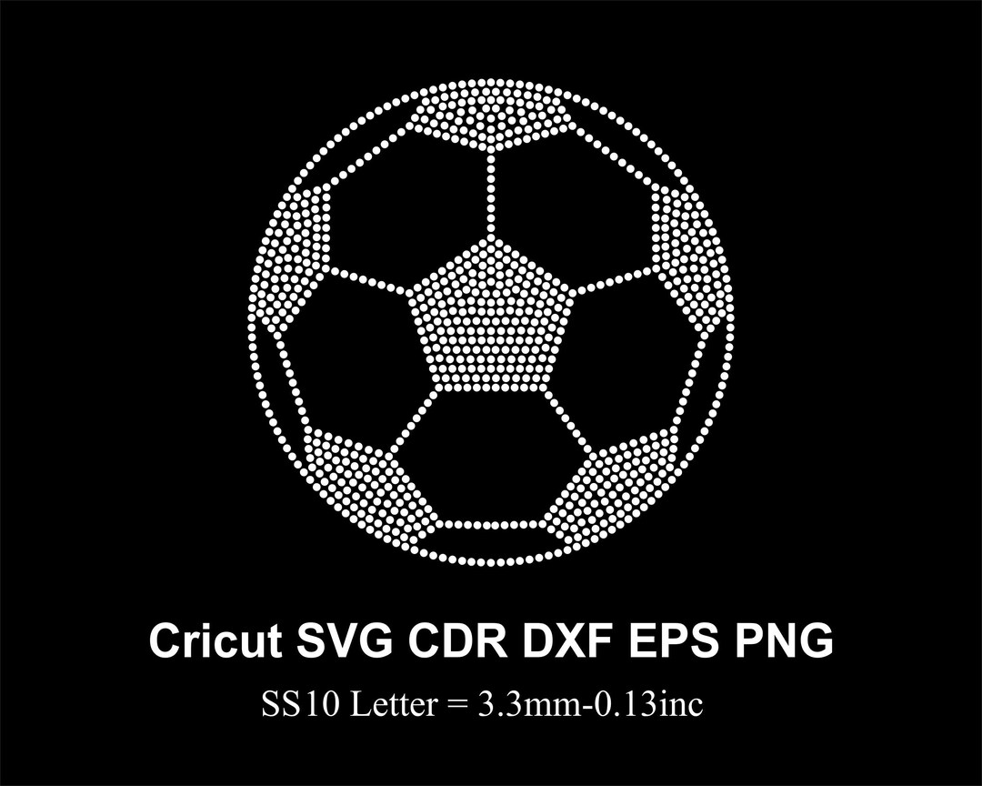 Rhinestone Soccer Ball Design SS10 Size Rhinestones Football Template ...