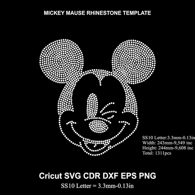 Mouse Rhinestone - Etsy