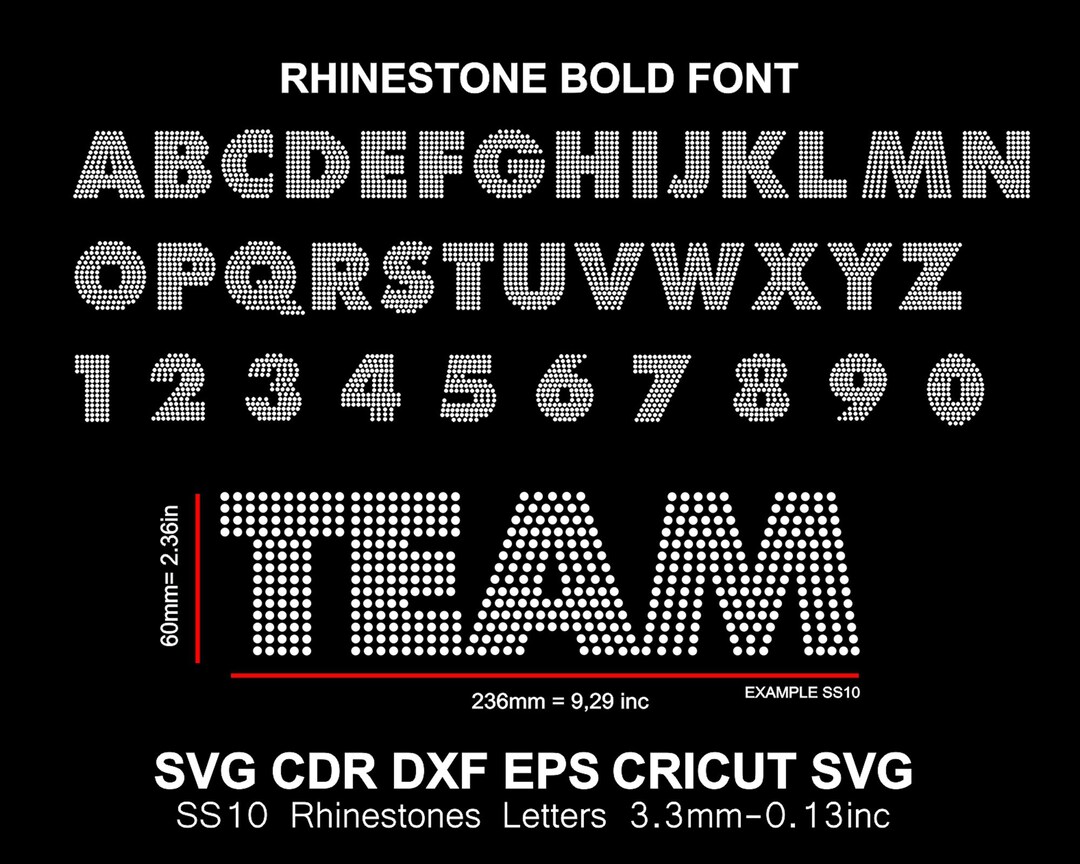 Bold Rhinestone Font Big Letters Font Rhinestone Sport Alphabet Letters Rhinestone Font for ...