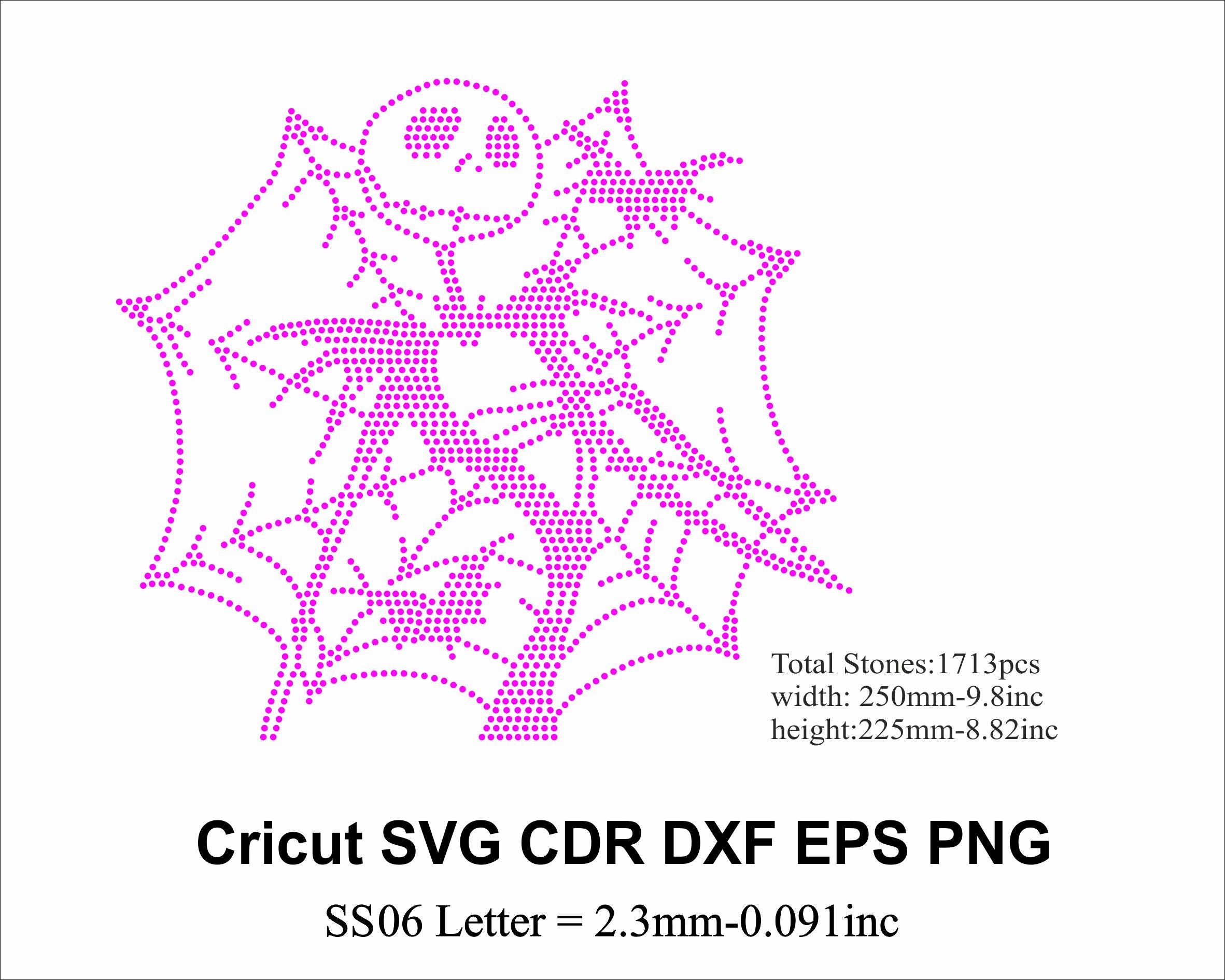 Skeleton Jack Rhinestone Template SS06 Size Jack Skellington Rhinestone ...