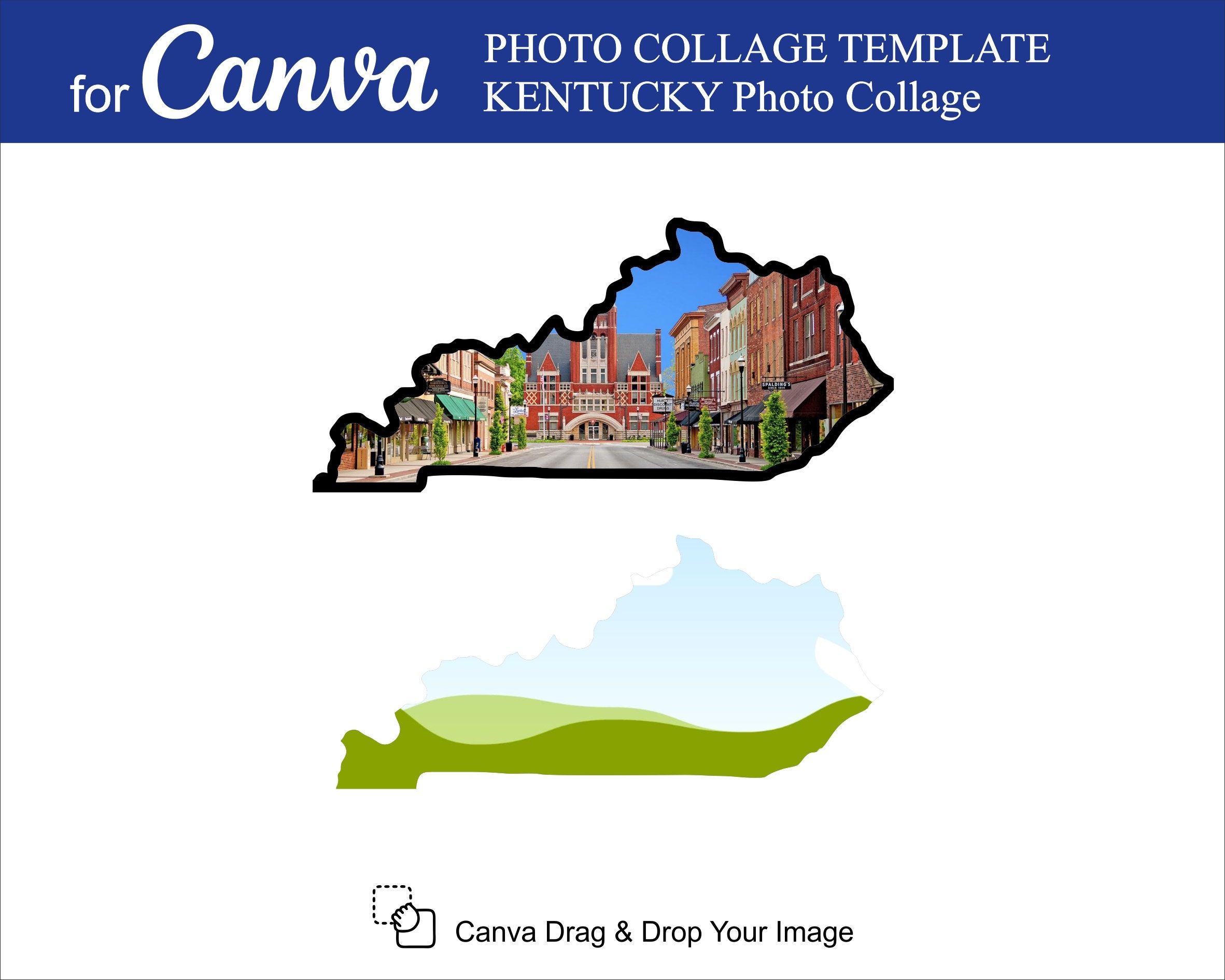 Kentucky Photo Collage for Canva 1pcs Inside Photo Collage Kentucky ...