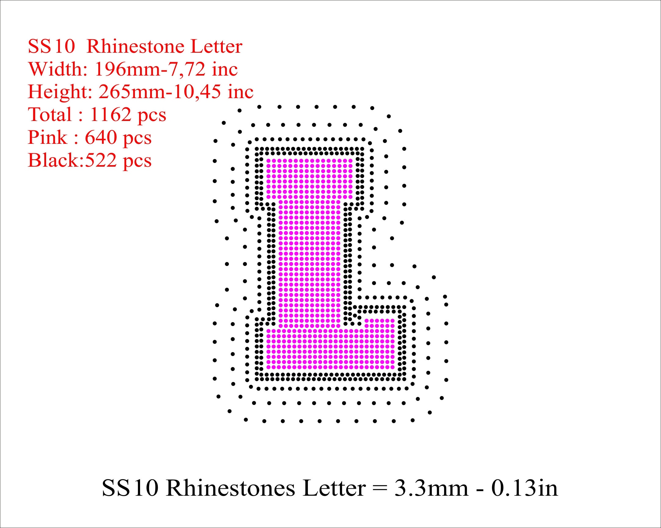 Capital Letter L Rhinestone Huge Letters College Alphabet Font - Etsy
